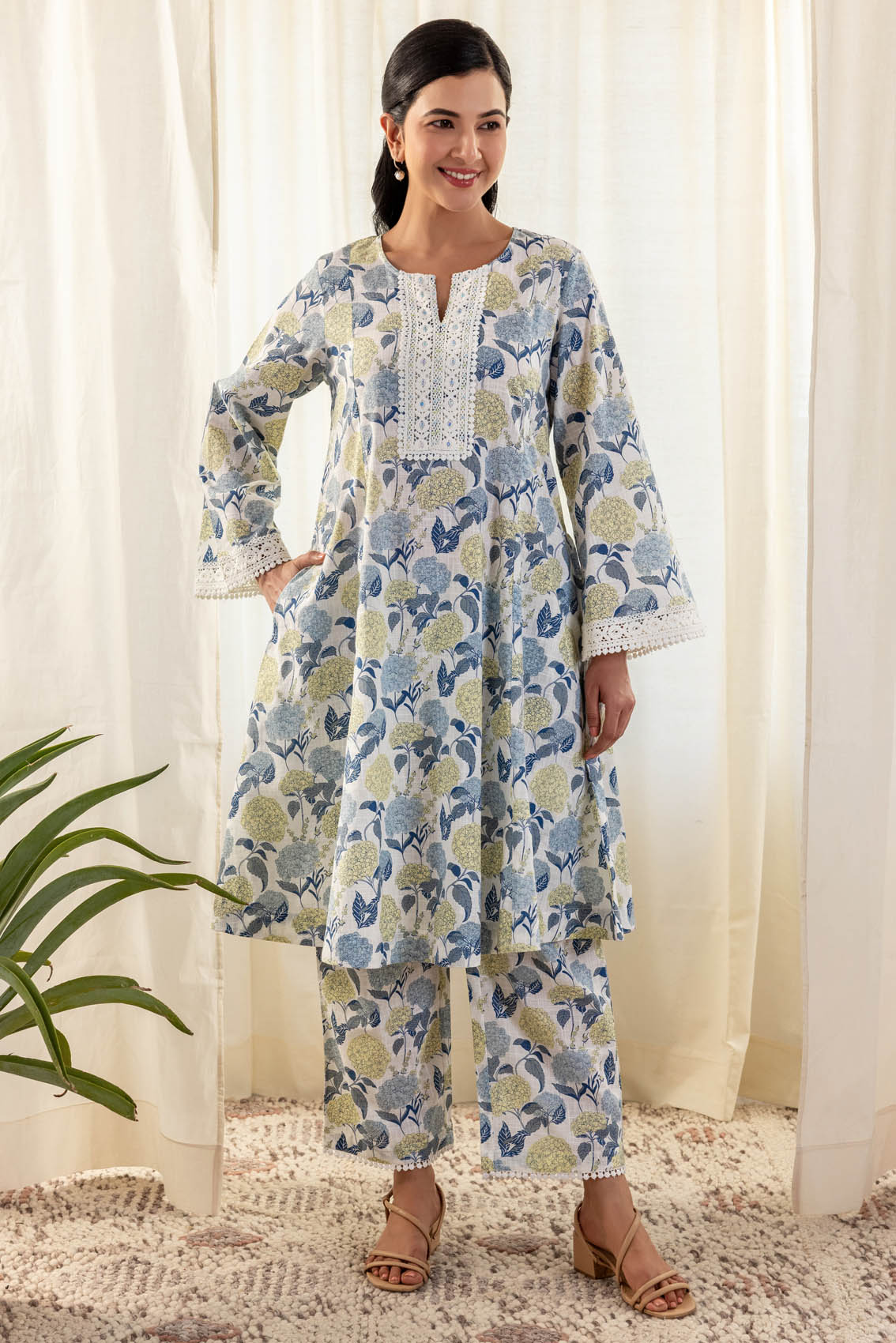 Hydrangea Coord Set – Cottons Jaipur
