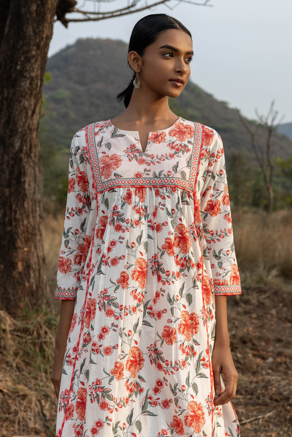 Couched Jaswandi Kurta – Cottons Jaipur